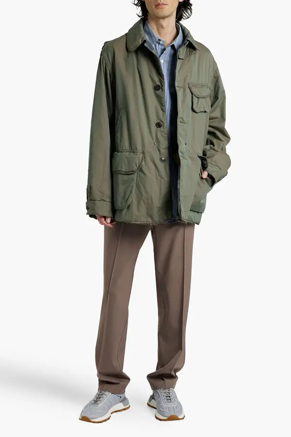 Maison Margiela Cotton-Twill Field Jacket In Army Green - 75% Off